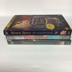 Disney | Other | Lot Of 3 Kids Disney Dvd New Tarzan Sleeping Beauty ...